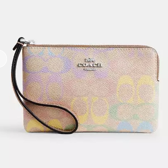 Coach | Accessories | Coach Pastel Signature Wristlet | Poshmark